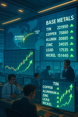Shfe Base Metals Rebound: Tin Leads the Gain